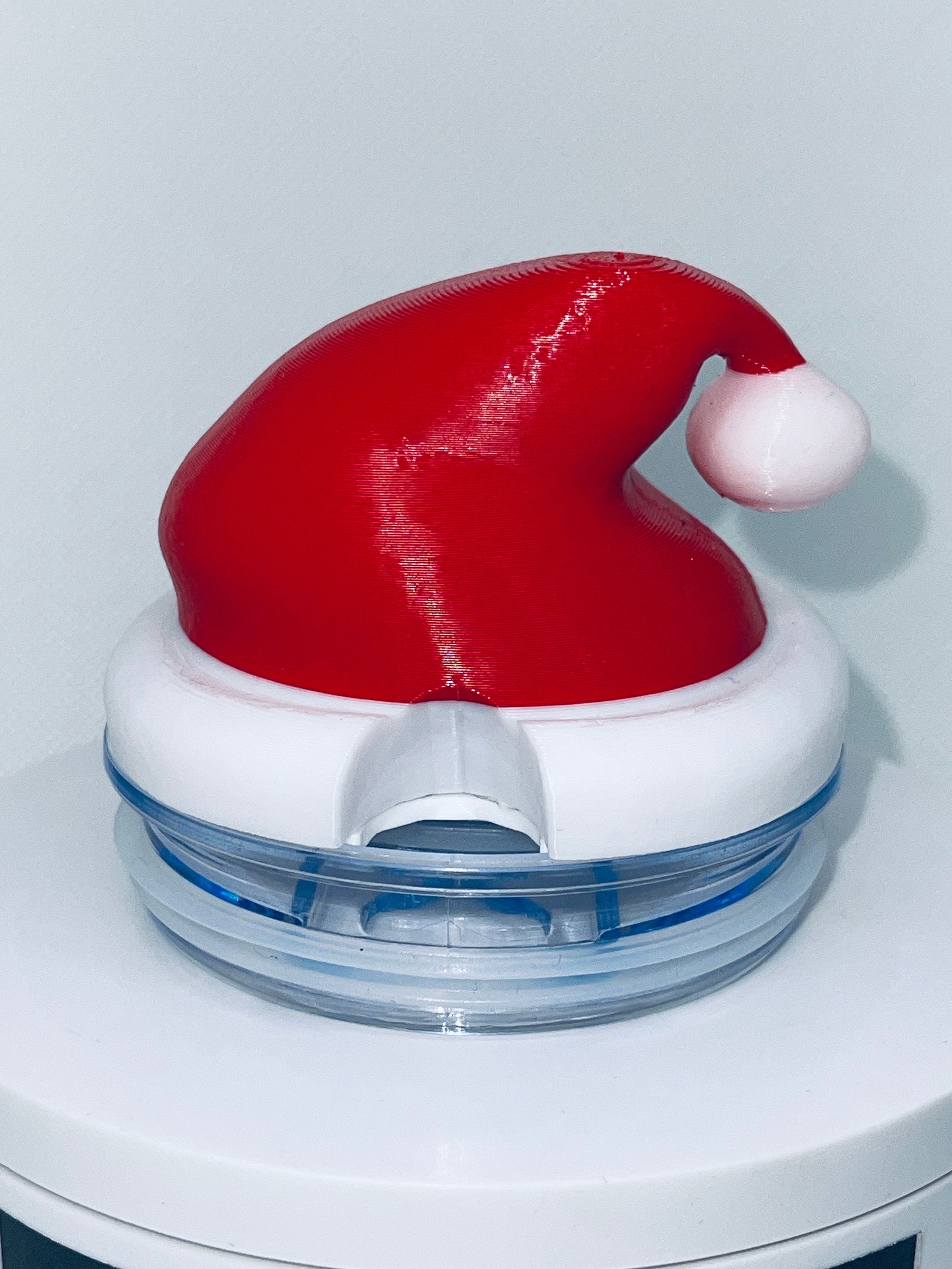 3D Santa Hat Topper, Christmas Tumbler Topper, 3D Decorative Lid, uniq ...